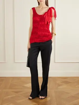 HEIRLOME Juanita Silk Tank With Fringe Detail