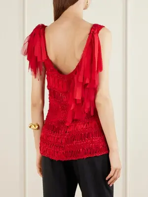 HEIRLOME Juanita Silk Tank With Fringe Detail