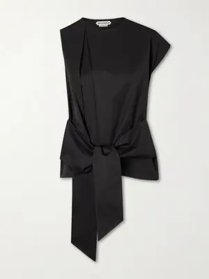 JW Anderson Cotton Top With Oversized Bow Detail - Black