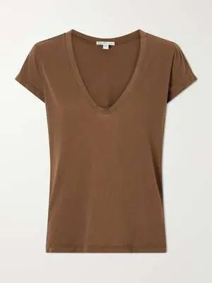 JAMES PERSE Cotton-jersey T-shirt - Brown
