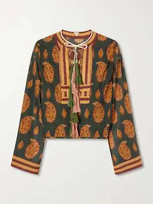 Johanna Ortiz Sun Whisper Printed Cotton Blouse