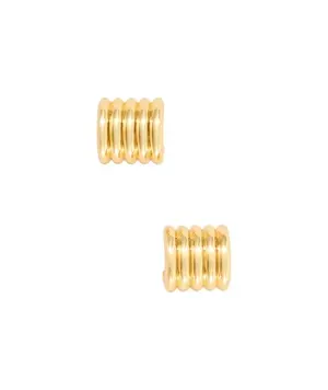 DEHANCHE Hollyhock Small Tone Earrings - Gold