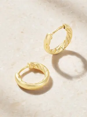 David Yurman Mercer Hoop Earrings In 18k Yellow