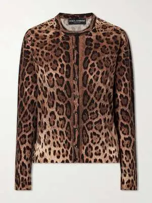 Dolce & Gabbana Leopard-print Wool-blend Cardigan - Leopard Print