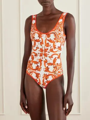 Dolce & Gabbana Printed One-piece Swimsuit
