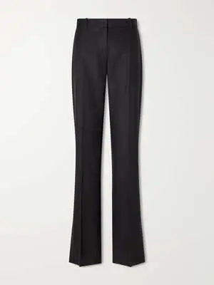 HEIRLOME Petula Pleated Silk-twill Straight-leg Pants