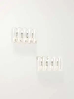 DEHANCHE Hollyhock Large -tone Earrings - Silver