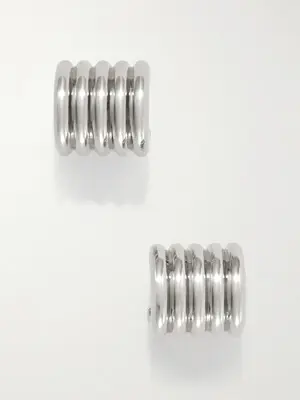 DEHANCHE Hollyhock Sculptural Earrings - Silver