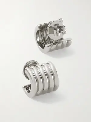 DEHANCHE Hollyhock Sculptural Earrings - Silver