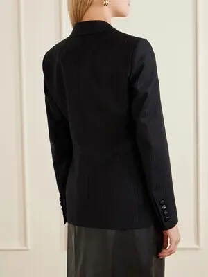BLAZÉ MILANO Charmer Pinstriped Wool Blazer