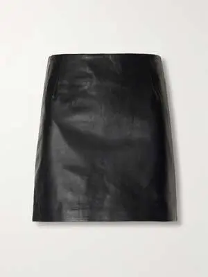 BLAZÉ MILANO Leather Mini Skirt - Black
