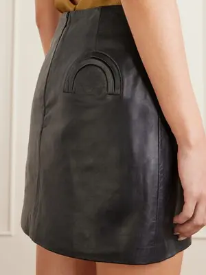 BLAZÉ MILANO High-waisted Leather Mini Skirt