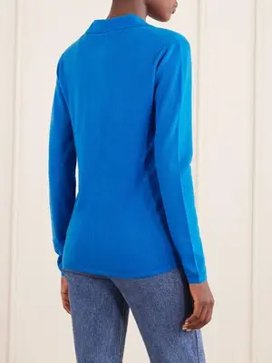 Tibi Wool-blend Knit Polo Sweater