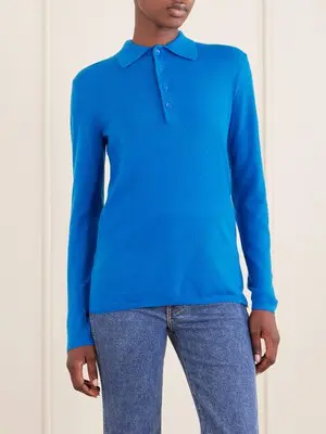 Tibi Wool-blend Knit Polo Sweater