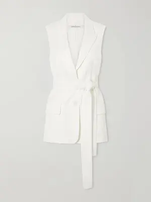 Another Tomorrow Tie Detailed Outerwear For Women