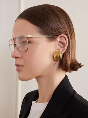 Celine Aviator-style Metal Glasses