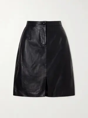 BLAZÉ MILANO Popeye Leather Midi Skirt