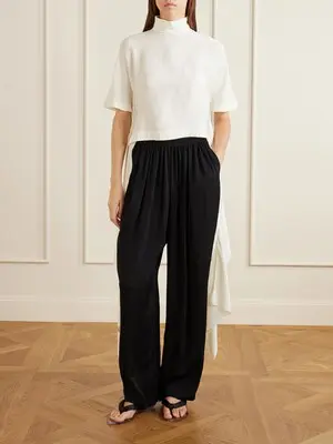 Alaïa Asymmetric Cady Blouse - White