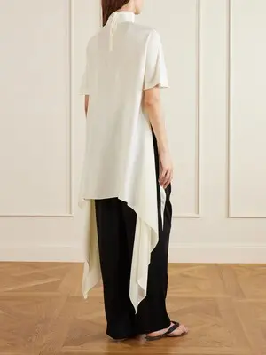Alaïa Asymmetric Cady Blouse - White