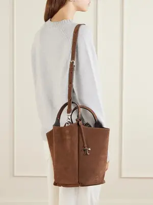 TOD'S Suede Bucket Bag - Brown