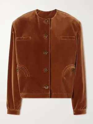 BLAZÉ MILANO Jealousy Gliss Cotton-velvet Jacket