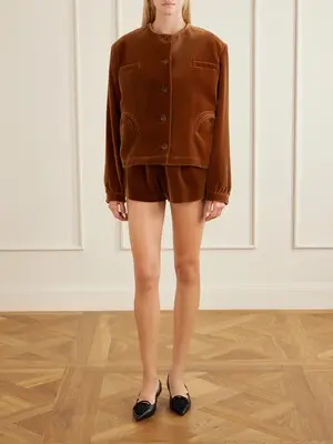 BLAZÉ MILANO Jealousy Gliss Cotton-velvet Jacket