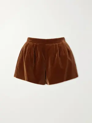 BLAZÉ MILANO Cotton-velvet "tinker" Shorts