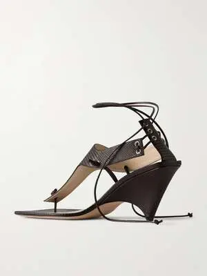 CHRISTEN Textured Leather Sandals