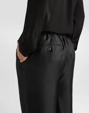 Dolce & Gabbana Silk Twill Jogging Trousers