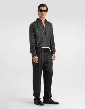 Dolce & Gabbana Polka Dot-print Silk Twill Martini Shirt