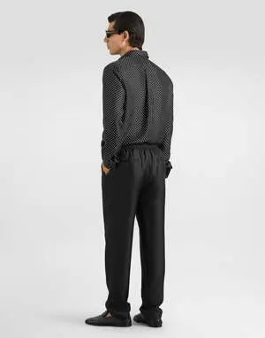 Dolce & Gabbana Polka Dot-print Silk Twill Martini Shirt