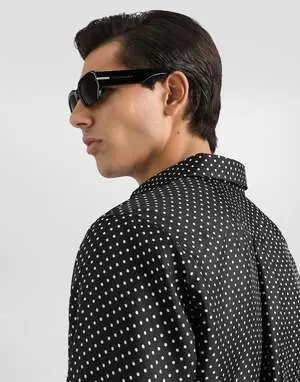 Dolce & Gabbana Polka Dot-print Silk Twill Martini Shirt