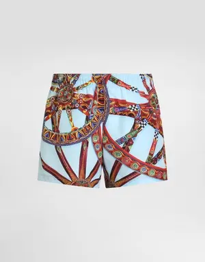 Dolce & Gabbana Carretto-print Swim Boxer Shorts