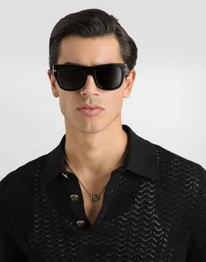 Dolce & Gabbana Polo Shirt In Perforated Cotton