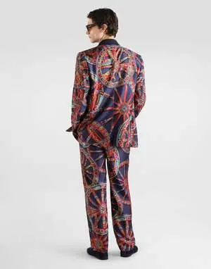 Dolce & Gabbana Carretto-print Twill Jogging Trousers