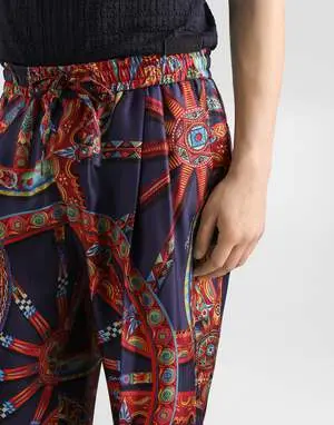 Dolce & Gabbana Carretto-print Twill Jogging Trousers