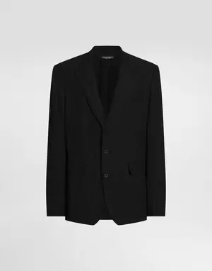 Dolce & Gabbana Sicilia Light Single-breasted Cotton Jacket - Black