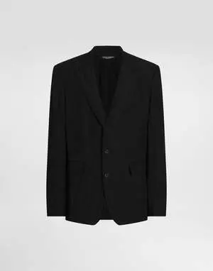 Dolce & Gabbana Sicilia Light Single-breasted Cotton Jacket - Black