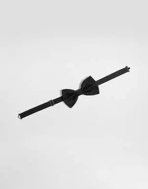 Dolce & Gabbana Silk Bow Tie - Black