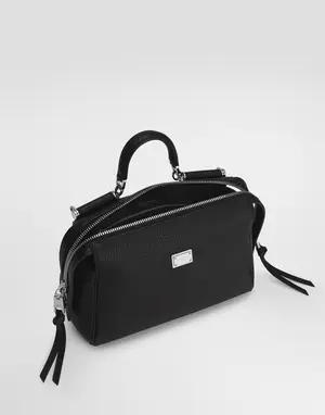 Dolce & Gabbana Vittoria Handbag In Calfskin - Black