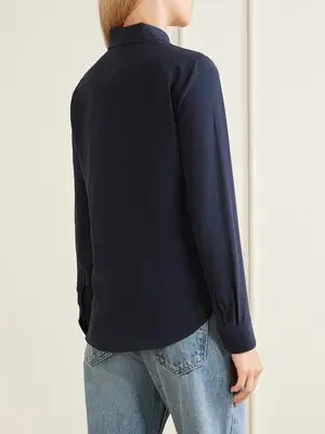 NILI LOTAN Gaia Silk Crepe De Chine Shirt