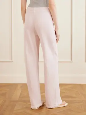 JAMES PERSE Cotton-terry Wide-leg Track Pants - Pink