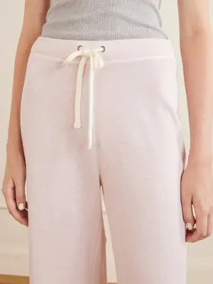 JAMES PERSE Cotton-terry Wide-leg Track Pants - Pink
