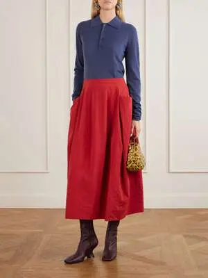 Tibi Wool-blend Knit Polo Sweater