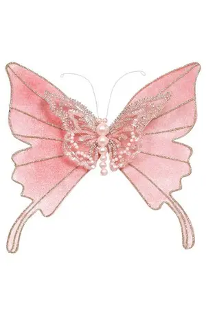 MARK ROBERTS Festive Butterfly Clip - Pink