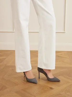 JIMMY CHOO Romy 85 Suede Pumps - Gray