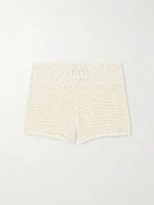 TERRY PUESTO Terry Puesto Lido Crocheted Organic Cotton Shorts