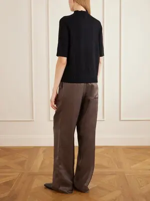 Loulou De Saison Ruth Ribbed Cashmere Sweater - Black