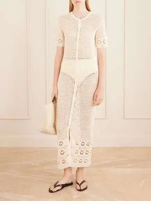 TERRY PUESTO Poolside Crocheted Organic-cotton Coverup