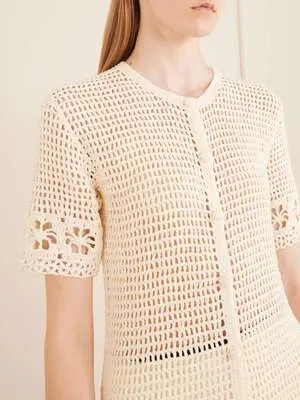 TERRY PUESTO Poolside Crocheted Organic-cotton Coverup